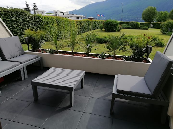 Studio Face Lac Du Bourget Terrasse Curiste Couple - Aix-les-Bains