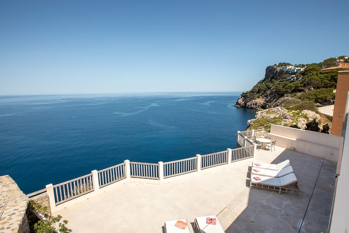 Panoramisch Zeezicht Boven Port De Soller - Puerto de Sóller