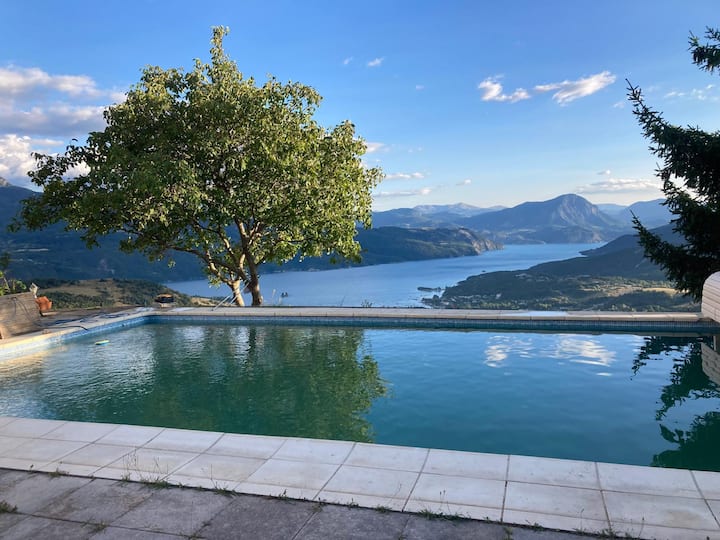 Villa 160m², Piscine, 5 Chambres, Sublime Vue Lac - Lac de Serre-Ponçon