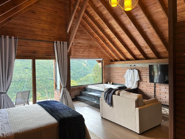 Cabana Miragem, Romântica, Jacuzzi, Vista & Vale - Gramado
