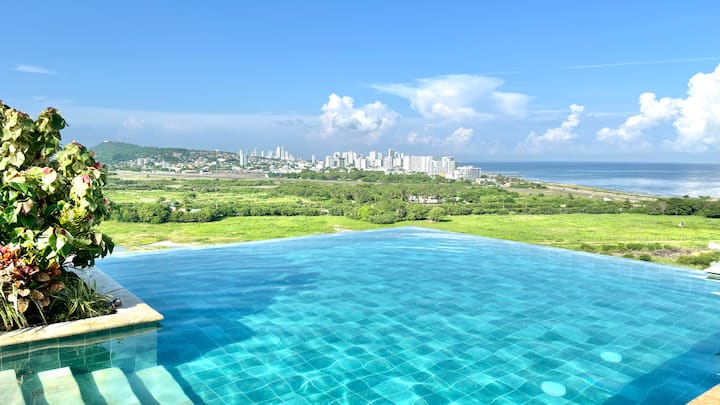 Rooftop Views And Pools 2 Rooms + Free Parking - Cartagena