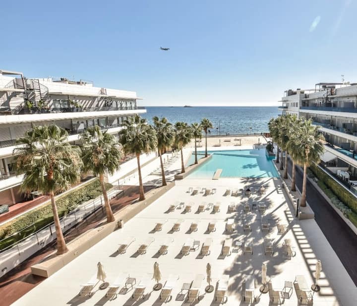 Luxueux 2 Chambres, Plage Privée, Central, Gym - Ibiza