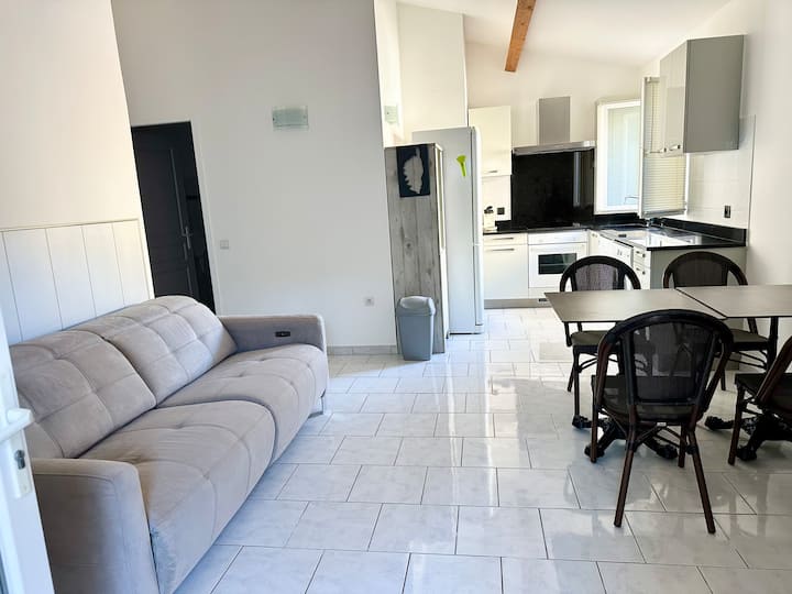 Maison Moderne, Terrasse Et Pergola - Piana
