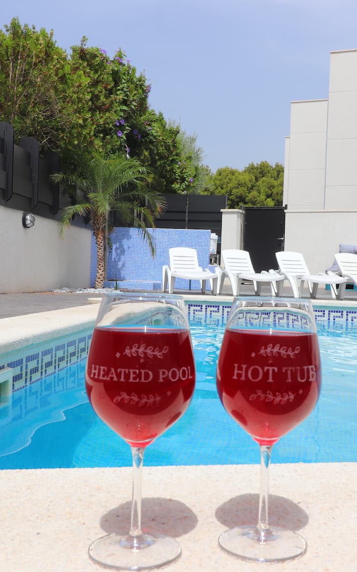 Casa Cristal 4 Heated Pool Hot Tub 3 Min To Beach - Miami Platja