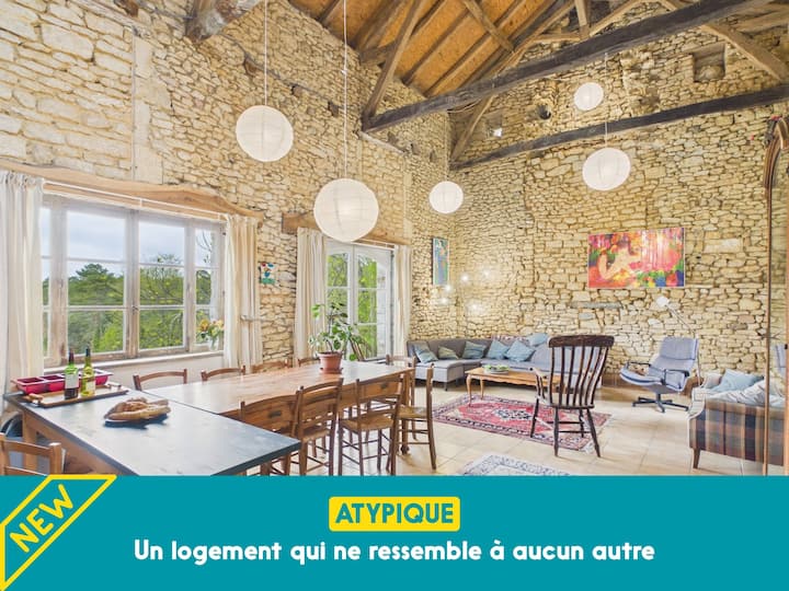 Grand Gîte 11 Pers Avec Piscine Commune & Nature - Montignac