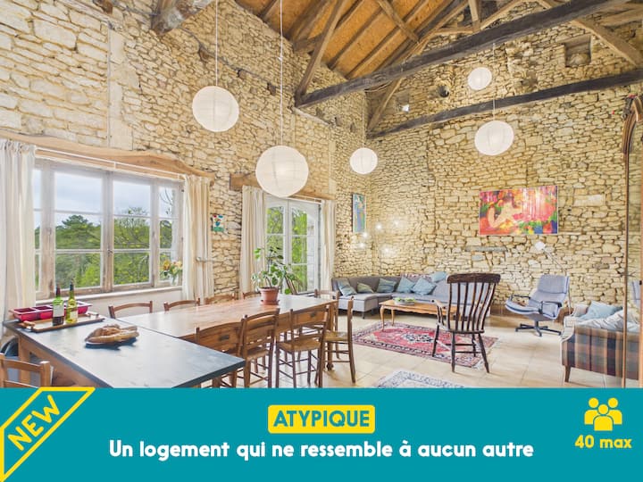 Grand Gîte 11 Pers Avec Piscine Commune & Nature - Montignac