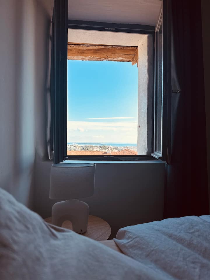 Vue Mer • Studio Lumineux • 5 Min Cannes • Calme - Mougins