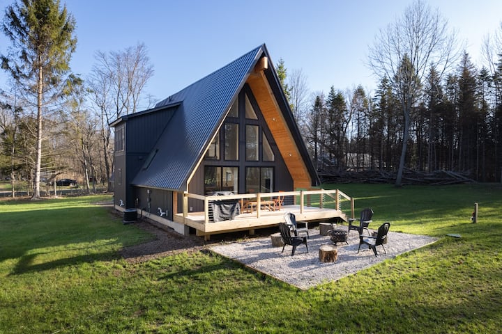 Secluded Architectural A-frame W/ Fire Pit - South Haven, MI