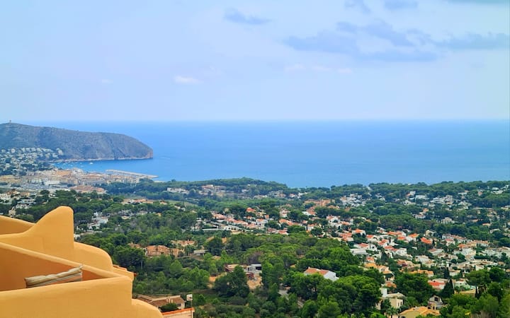 Luxehuis Met Zeezicht & Gedeeld Zwembad In Moraira - Bonaire