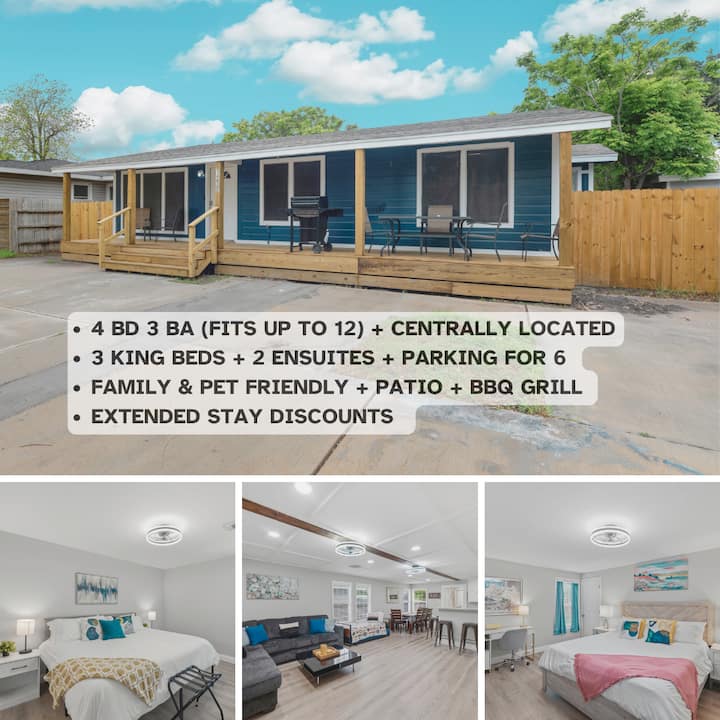 Spacious 4br | 3 King Suites | Sleeps 12 - North Beach, TX