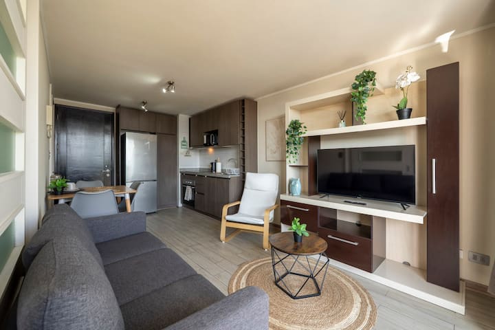 Dpto./barrio Italia/2 Pax/parking/wifi/pool/gym - Chile