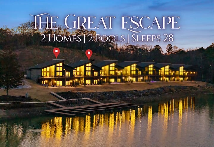 Two Lake Homes | Heated Pools, Dock & Movie Rooms - Hot Springs, AR