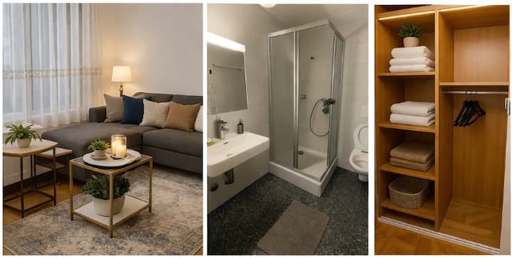 Studio Moderne Avec Balcon Et Déco Cosy - Lausanne