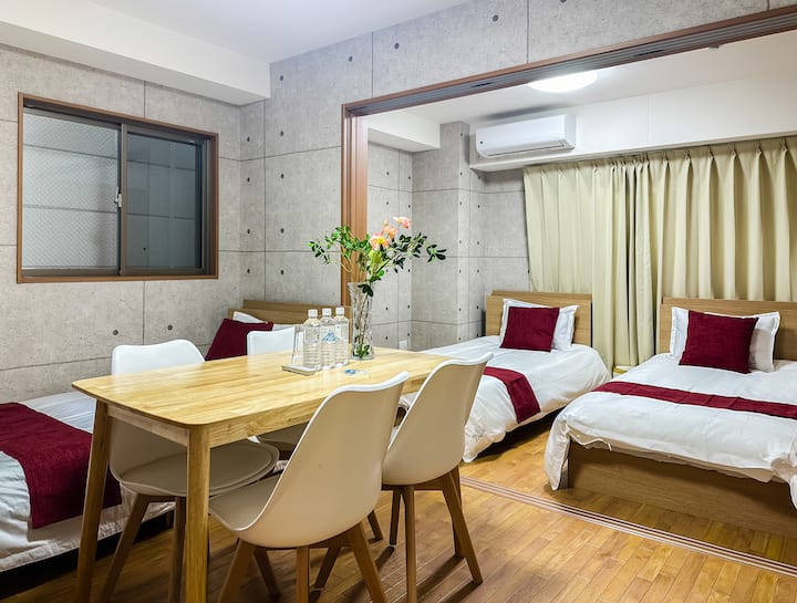 Ujun Tsutenkaku | Apartment Hotel | Triple Room - 오사카시