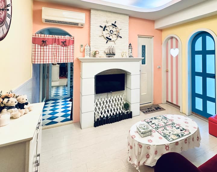 「山海甜夢B&b」整套公寓獨立客餐廳 親子生活小家庭 適合2～4人居住 近花蓮車站、帝君廟、花商商圈 - 화롄 시