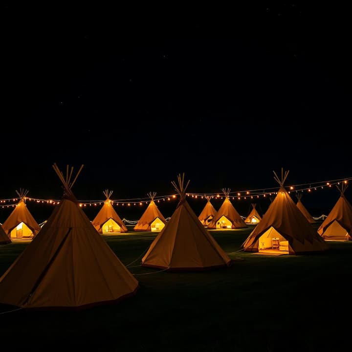 Tipi 4-6 Pers. Tout éQuipé - ÉLectrolapse Festival - Hauterives