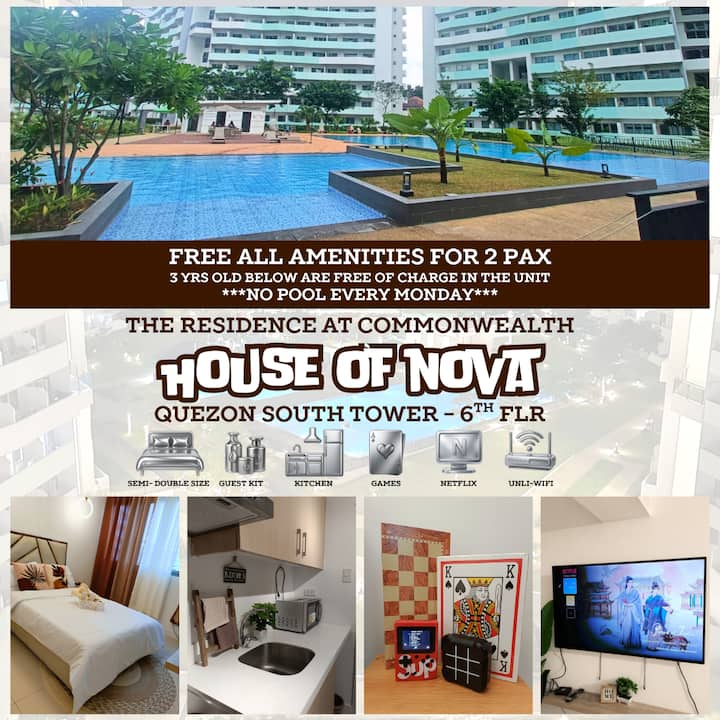 The Residences At Commonwealth - Free Pool + Wifi - Quezon City