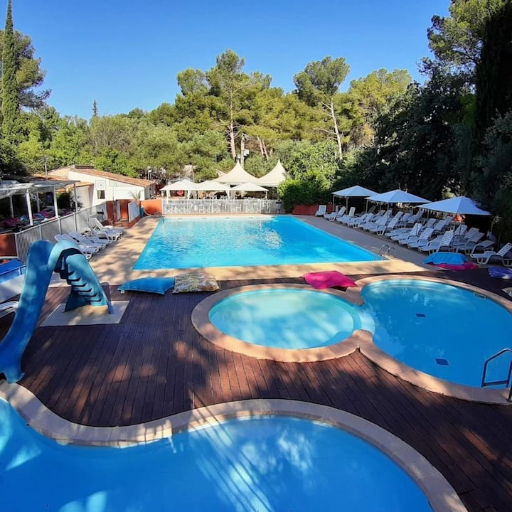 Zecamping 4* Chalet 32m² Piscine - Solliès-Pont