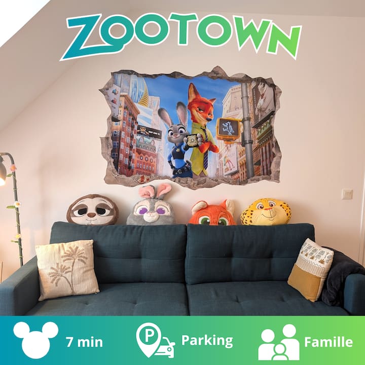 Zootown • 4p • Parking • 7min Disney • Famille - Bailly-Romainvilliers