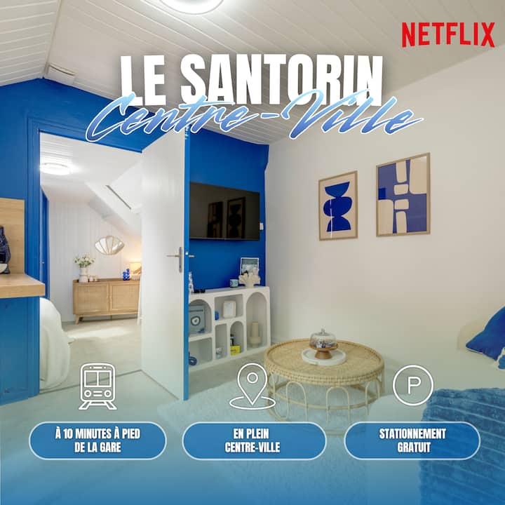 Le Santorin  10min Gare, Centre & Stationnement - Saint-Brieuc