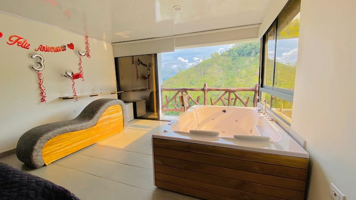Habitacion Suite Jacuzzi En Ecohotel El Molino - San Luis, Colombia