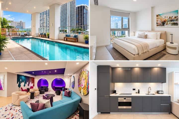 Stylish Retreat, Pool, Gym, Lounge, With Balcony - Miami Beach, FL