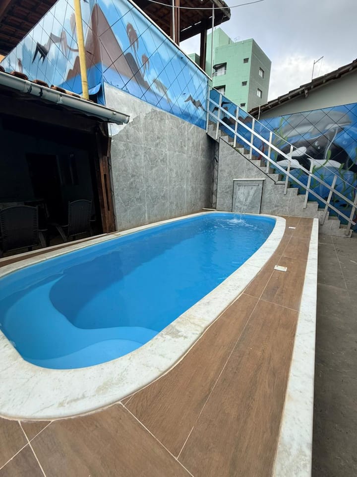 Casa Completa, Piscina A 50m Do Mar Até 20 Pessoas - Praia Grande