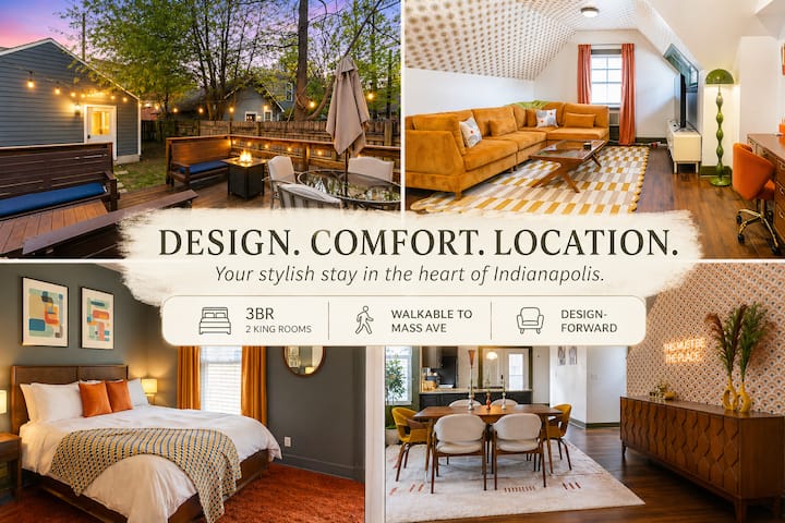 3br Near Mass Ave | Sleeps 8 | Indy 500 Ready - Indianapolis, IN