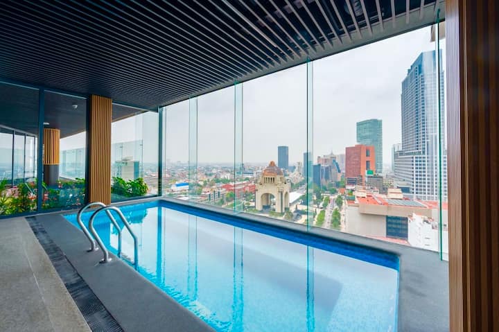 Vip Art Style Apt Best View, Wc, Tv, Roofpool, Gym - Mexico City