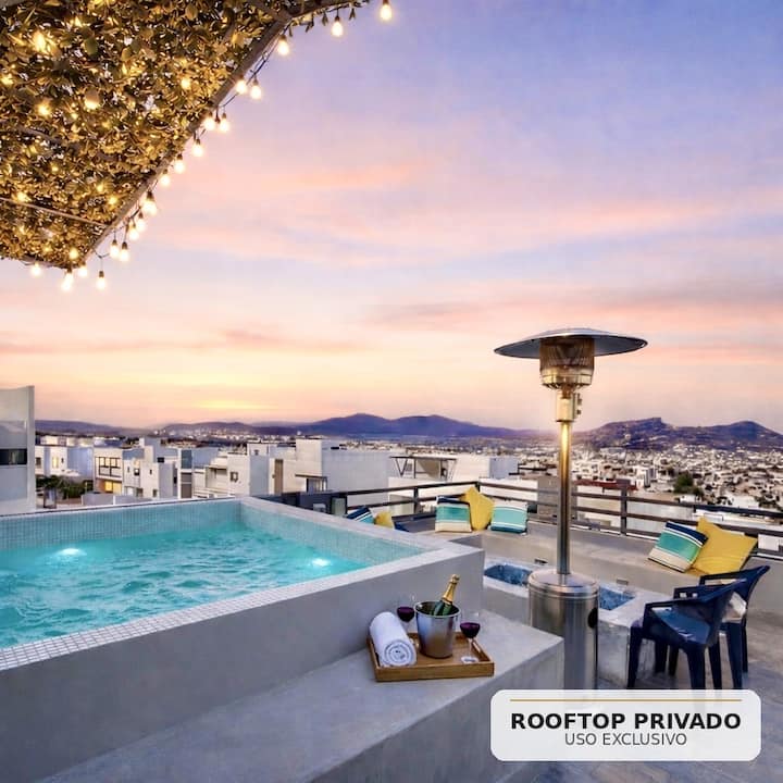 Rooftop Jacuzzi · 5 Rec · Petfriendly · Juriquilla - Querétaro
