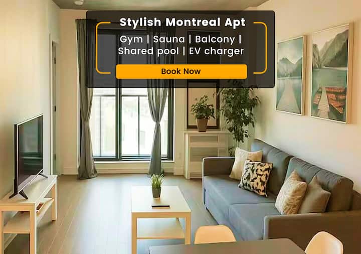 Stylish Montreal Apt | Gym | Sauna | Balcony - Lasalle