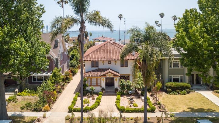 Historic Ocean View Spanish Villa W/ Ac & Parking - Long Beach, CA