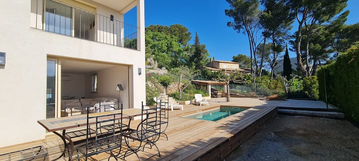 Maison Neuve Vue Mer Avec Piscine 15 Min De Cannes - Vallauris