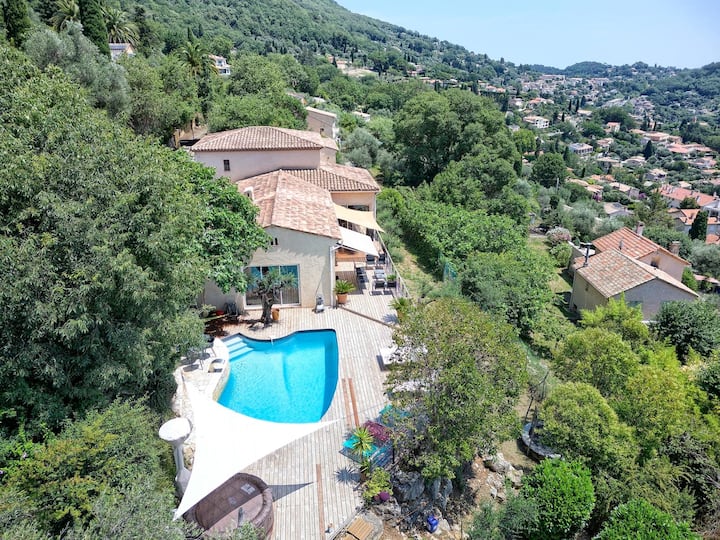 Villa Mas Baucour Vue Exceptionnelle Et Piscine Pr - 格拉斯