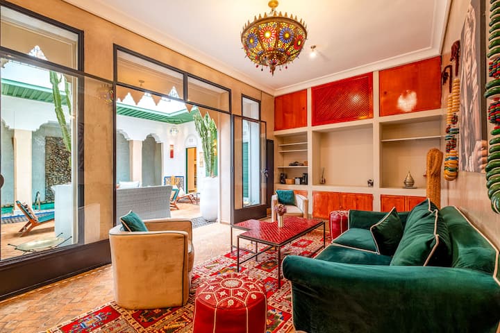 Riad 5br, Piscine Chauffée, Jacuzzi Et Pdj Inclus - Marrakesh