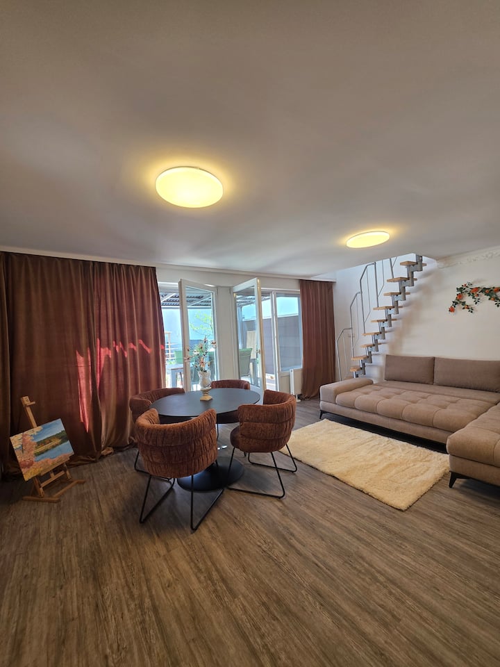 Wohnung 3 Schlafräume 7 Gäste Terrasse Parkplatz - Karlsruhe