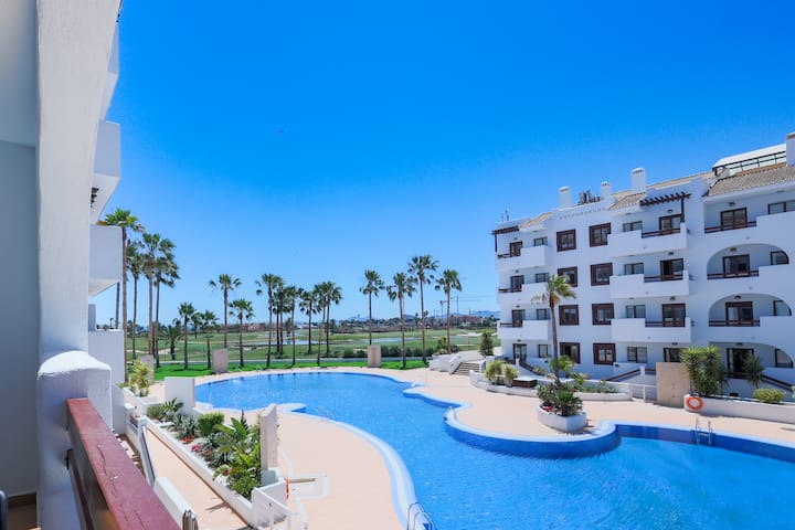 Mar Y Golf - Modern 4-pers Appartement Met Zwembad - Carthagène, Espagne