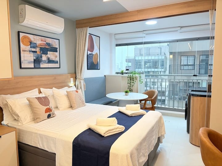 Studio Premium Na Vila Madalena | Metrô, Allianz - Brasil