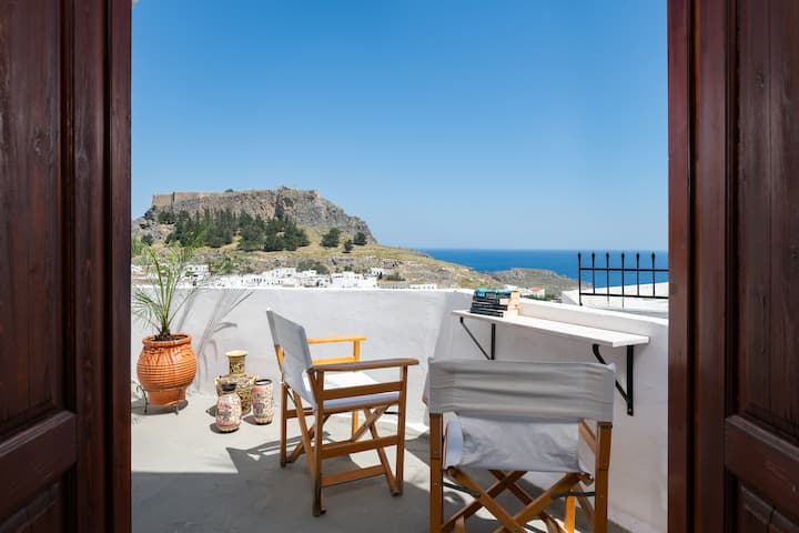 Rooftop Studio-sea & Acropolis View In Arte Lindos - Lindos