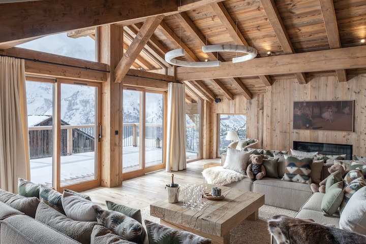 Chalet Vue Montagne, Piscine Intérieure & Cinéma - Saint-François-Longchamp