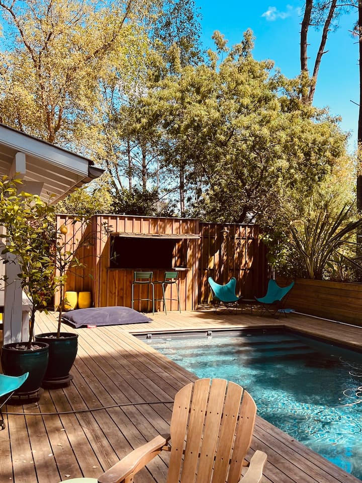 Villa En Bois Avec Piscine, Entre Forêt & Océan - Seignosse