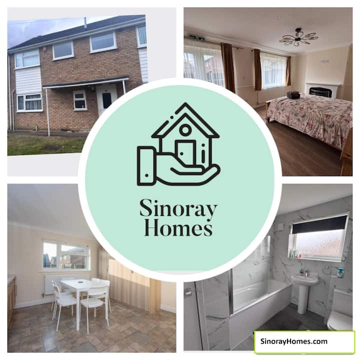 Super Contractor Stay 6 King Beds Parking & Wi‑fi - Luton