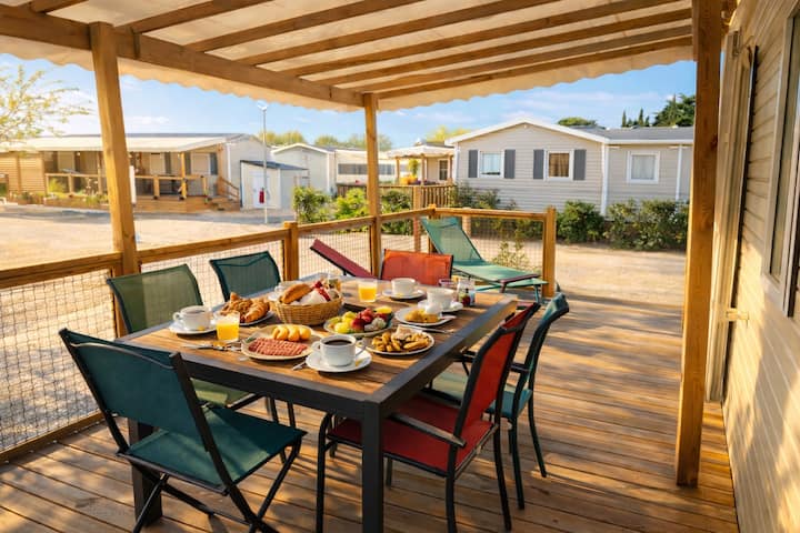 Mobil-home Tout Confort- Terrasse & Clim - Sainte-Marie