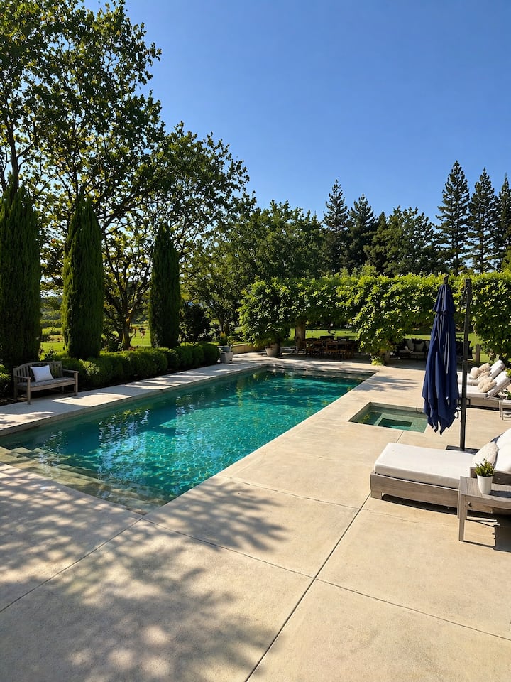 Private Guest House | Pool & Hot Tub | Tennis - Calistoga, CA