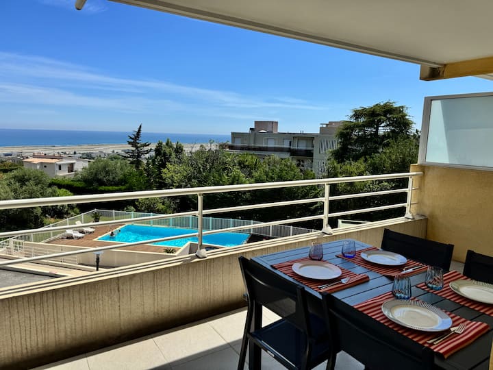Appartement Standing Vue Mer - Piscine - Nice