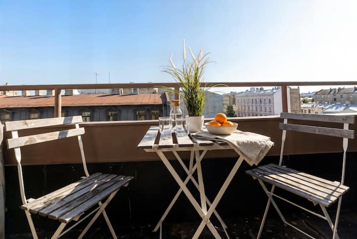 Central 3br With Balcony - Riga City Views - Latvia