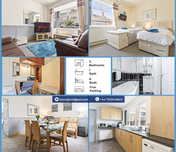 Central 3br House | Sleeps 7 | Perfect For Groups - Cleethorpes