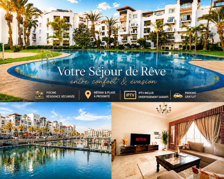 Appartement Calme Et Lumineux Pour Vos Vacances - Agadir