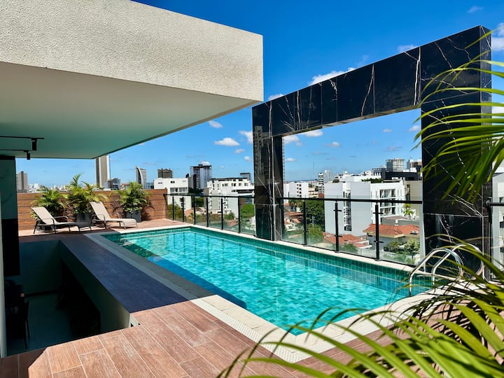Departamento Lujoso, Gimnasio, Piscina, A/c, Wifi - Bolivia