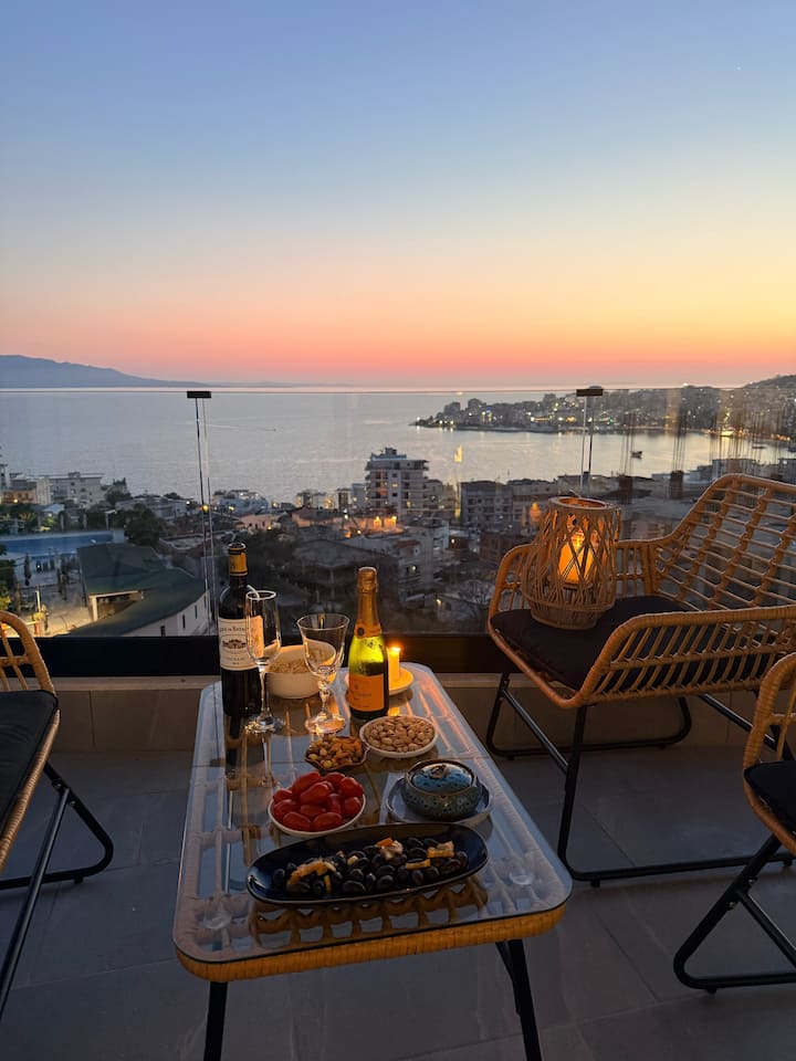 Vue Imprenable Sur La Mer, 6 Mn à Pied De La Plage - Sarandë